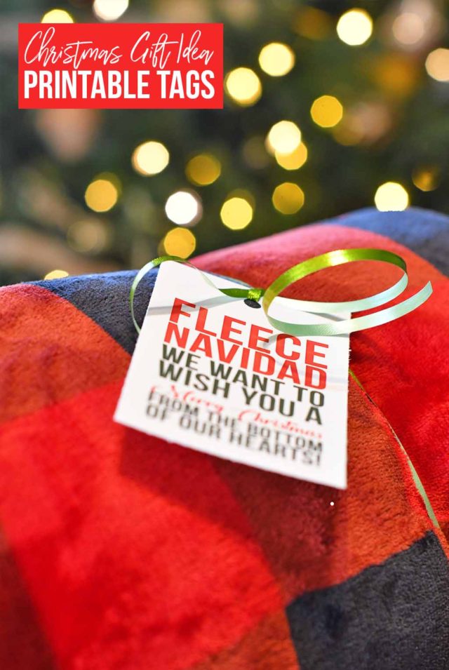Free Printable Fleece Navidad Gift Tag - A Cowboys Life
