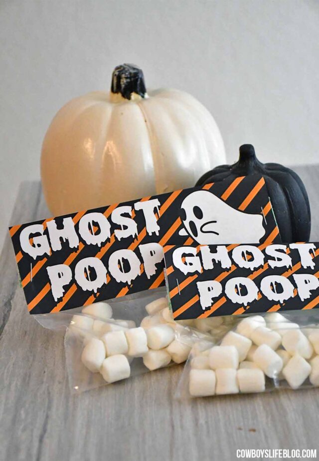 Ghost Poop Treat Bag Topper - A Cowboys Life
