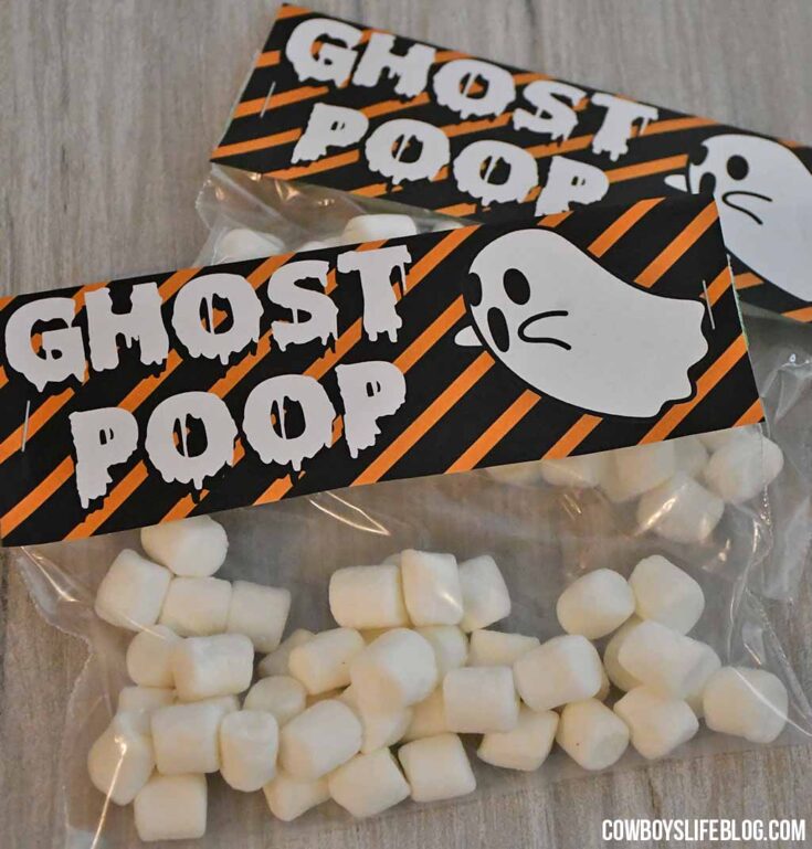 Ghost Poop Treat Bag Topper - A Cowboys Life